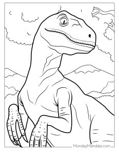 24 Velociraptor Coloring Pages (Free PDF Printables)