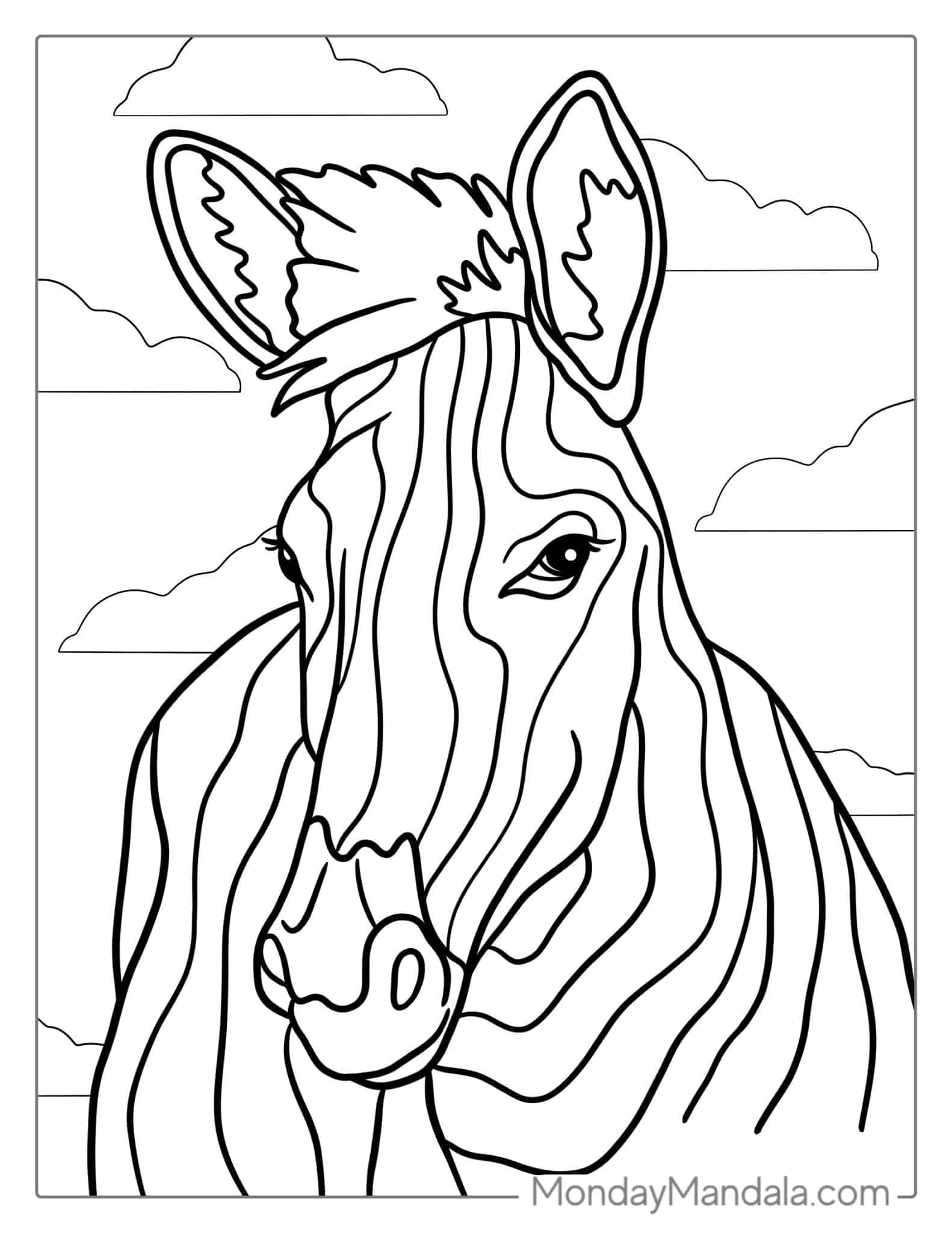 33 Zebra Coloring Pages (Free PDF Printables)