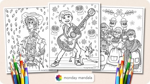 24 Coco Coloring Pages (Free PDF Printables)