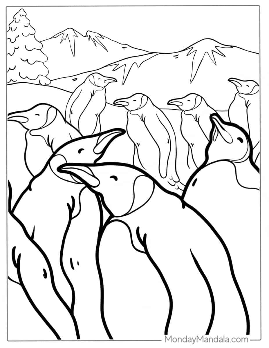 41 Penguin Coloring Pages (Free PDF Printables)