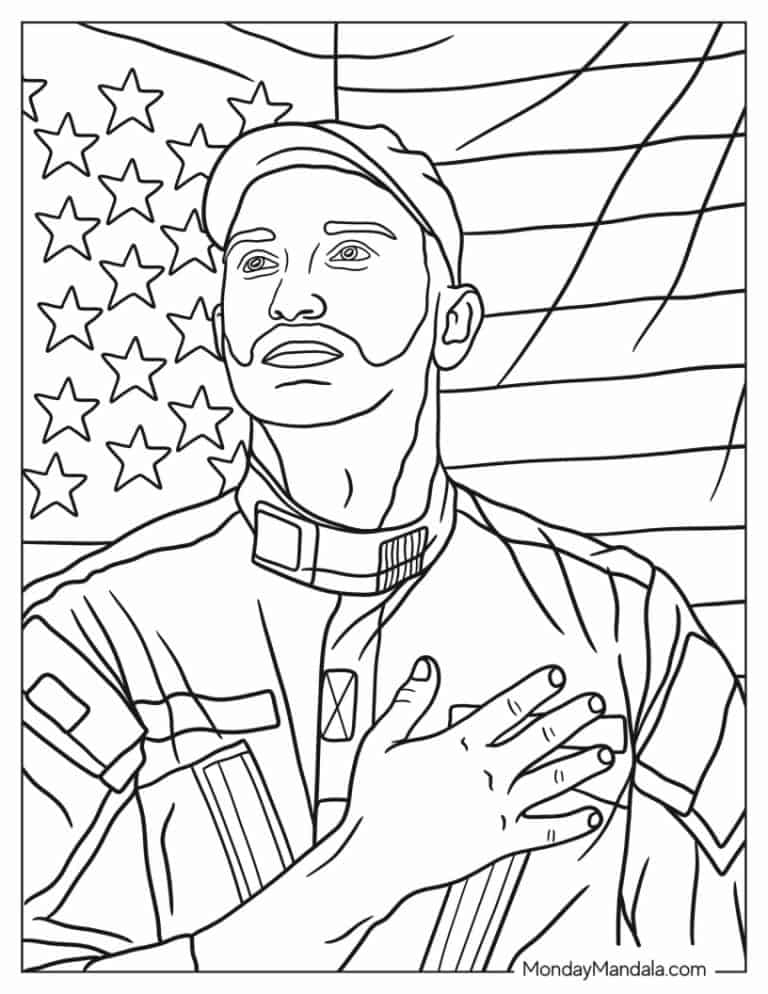20 American Flag Coloring Pages (Free PDF Printables)