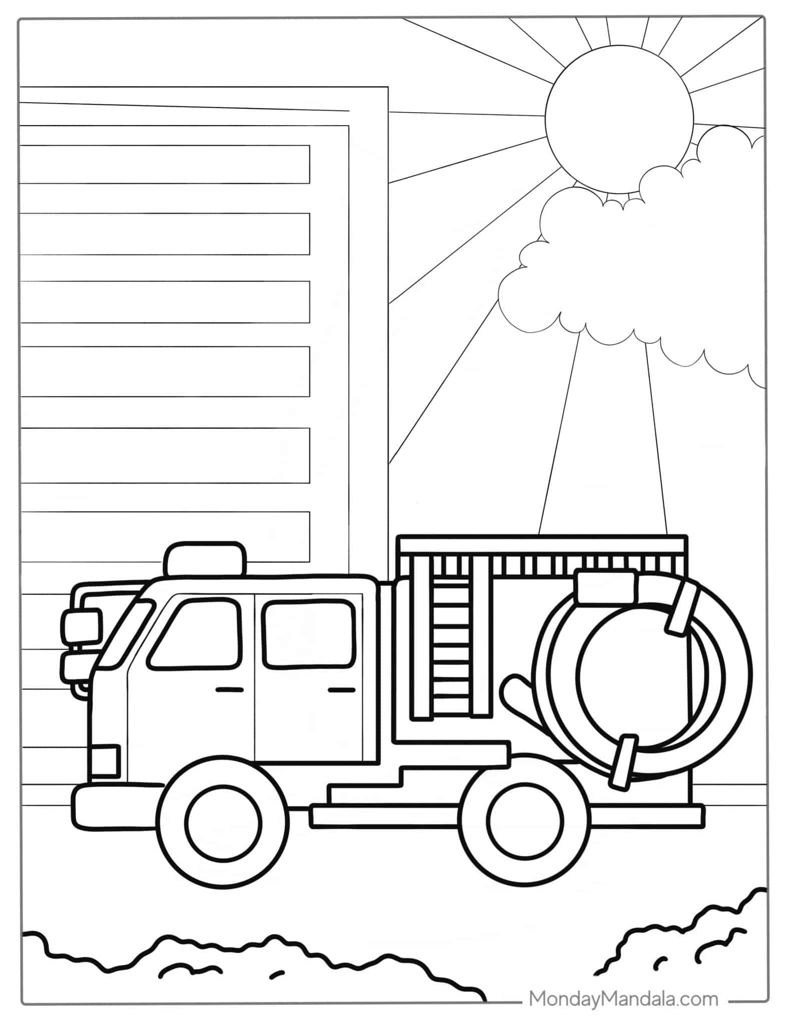26 Fire Truck Coloring Pages (Free PDF Printables)