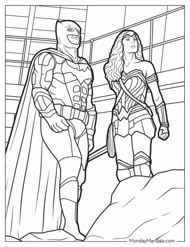 24 Wonder Woman Coloring Pages (Free PDF Printables)