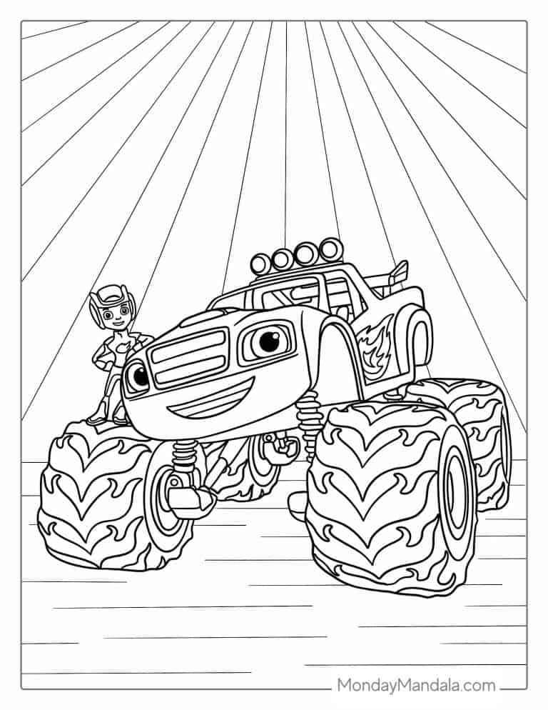 32 Monster Truck Coloring Pages (Free PDF Printables)