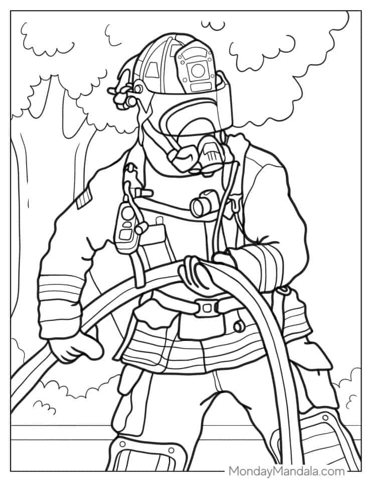 20 Firefighter Coloring Pages (Free PDF Printables)