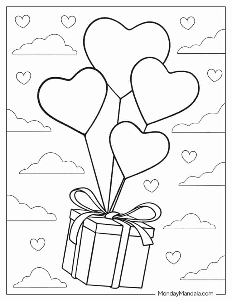 60 Heart Coloring Pages (Free PDF Printables)