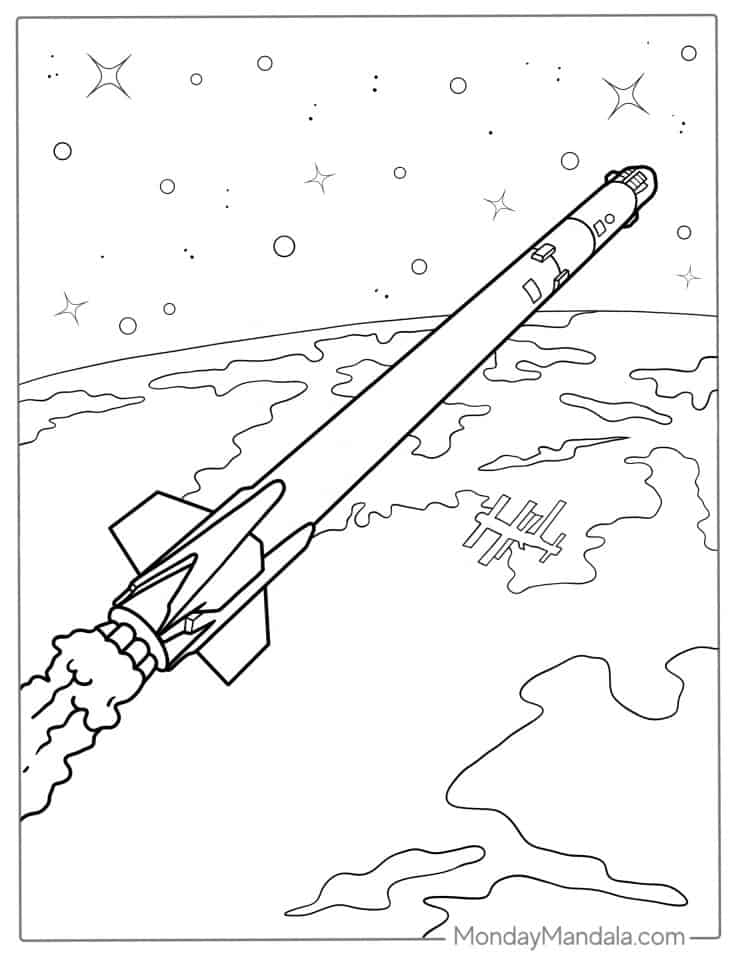 33 Rocket Coloring Pages (Free PDF Printables)