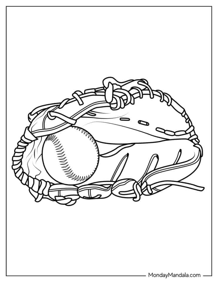 20 Baseball Coloring Pages (Free PDF Printables)