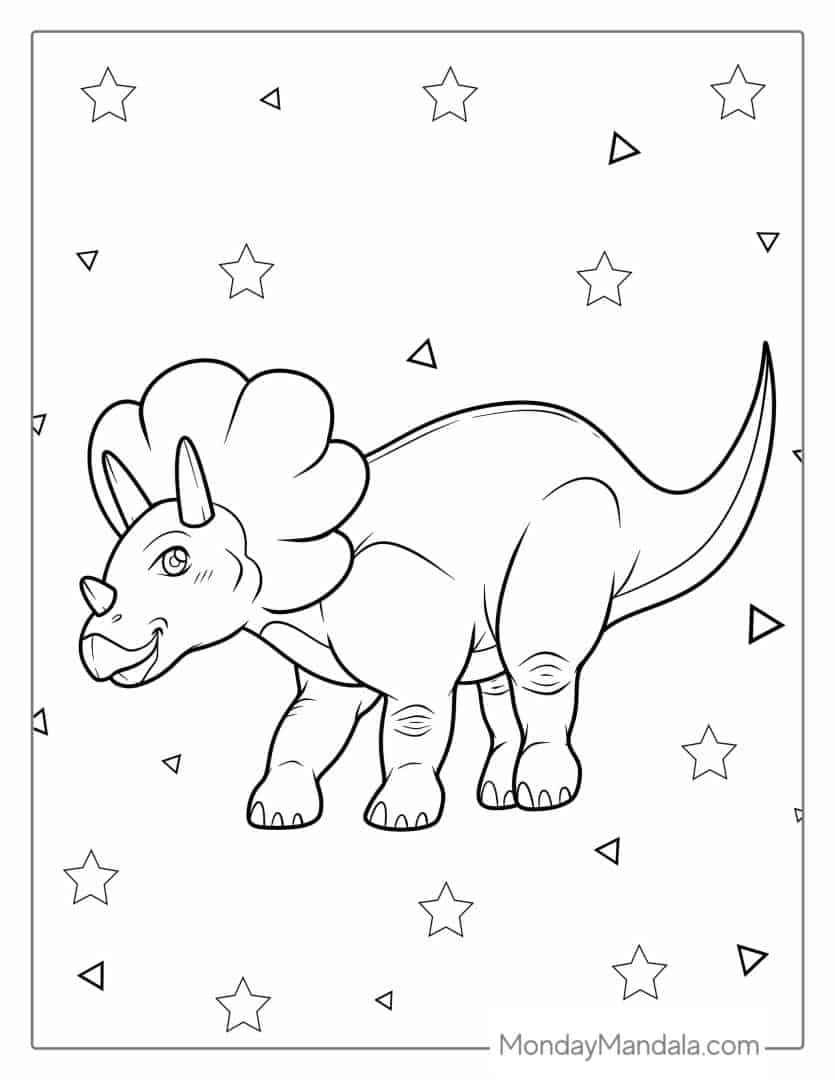 20 Triceratops Coloring Pages (Free PDF Printables)