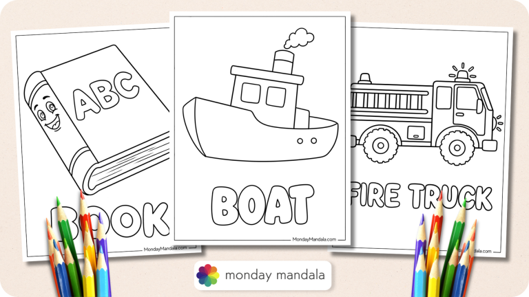 50 Coloring Pages for Toddlers (Free PDF Printables)