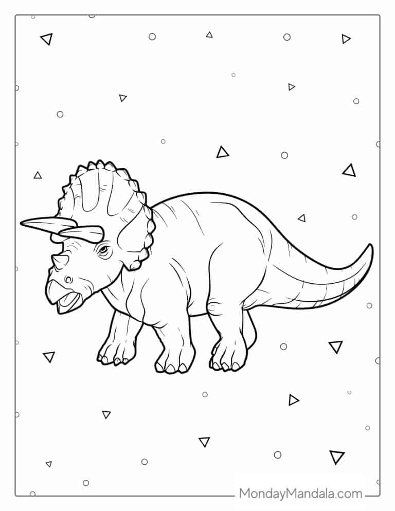 20 Triceratops Coloring Pages (Free PDF Printables)