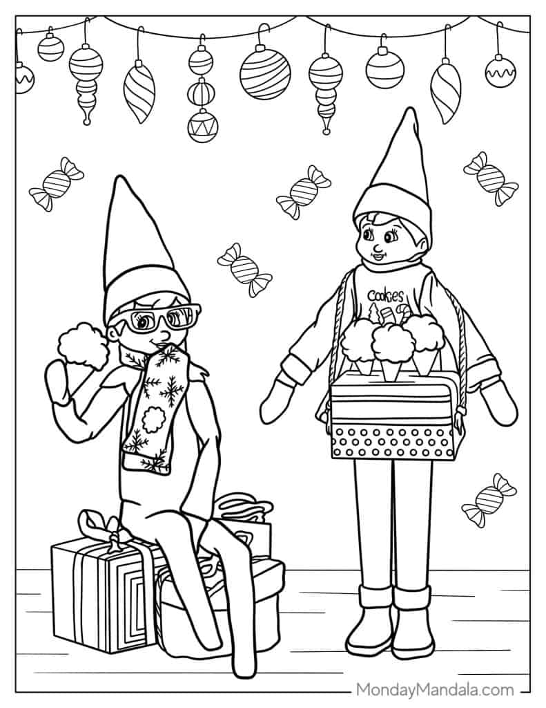 26 Elf On The Shelf Coloring Pages Free PDF Printables 