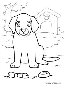 32 Puppy Coloring Pages (Free PDF Printables)