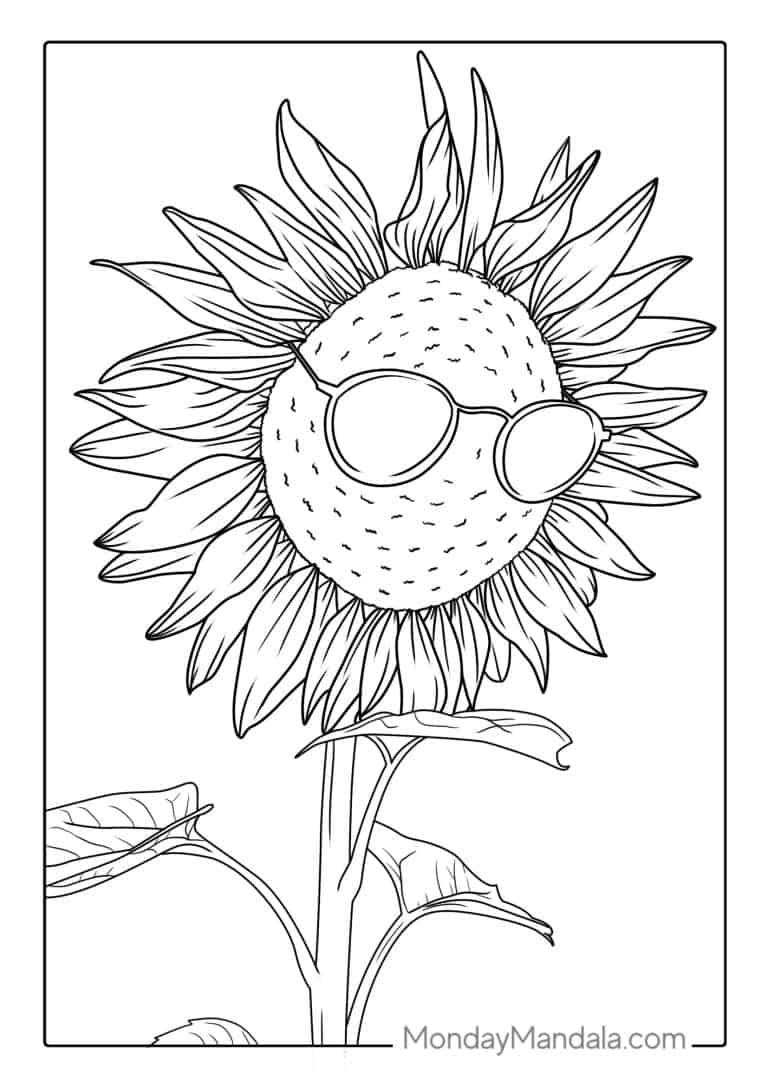 59 Sunflower Coloring Pages (Free PDF Printables)