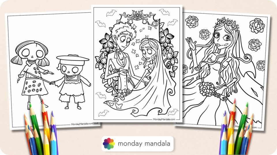 20 Corpse Bride Coloring Pages (Free PDF Printables)