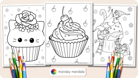 32 Cupcake Coloring Pages (Free PDF Printables)