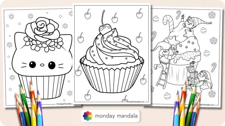 32 Cupcake Coloring Pages (Free PDF Printables)
