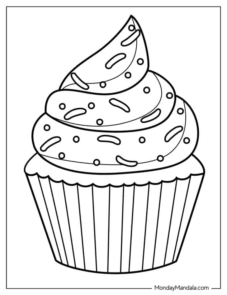 38 Cupcake Coloring Pages (Free PDF Printables)