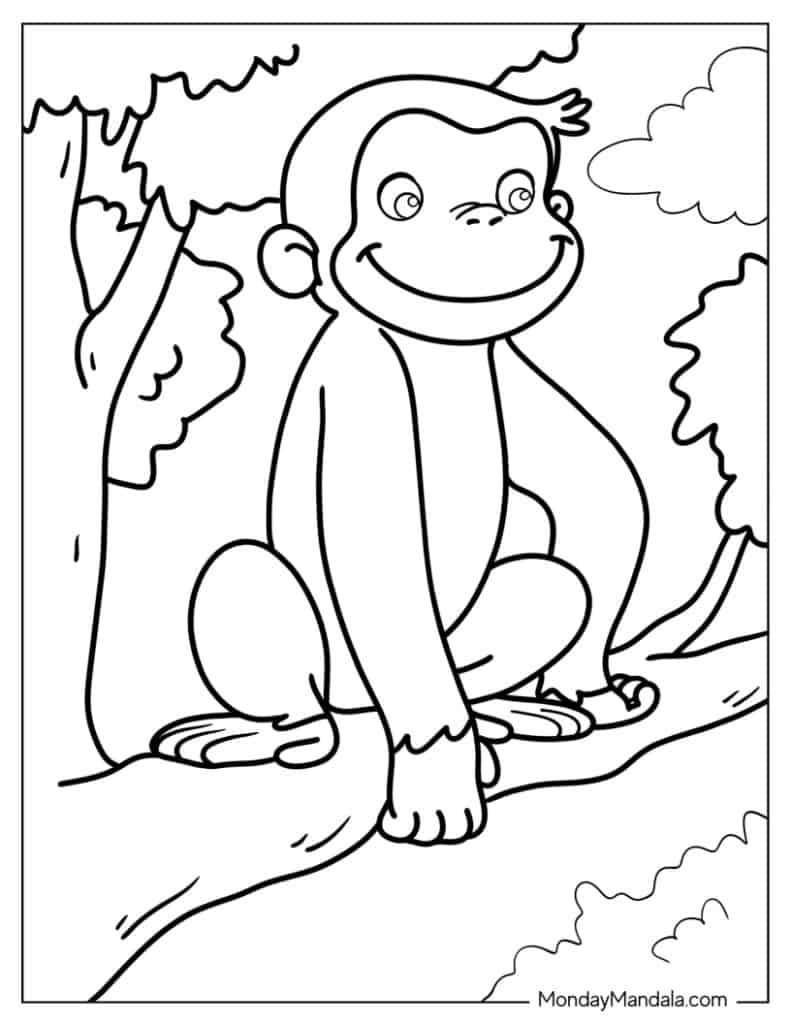 Curious George Pumpkin Coloring Pages Curious George Pumpkin Coloring Pages