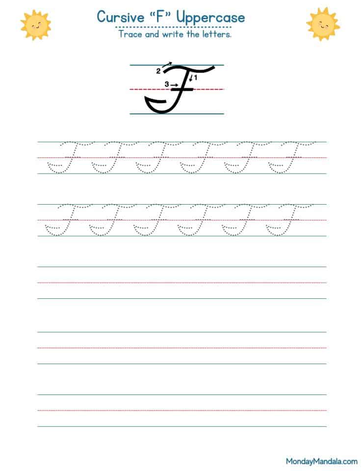 10 Cursive F Worksheets (Free Letter Writing Printables) 10 Cursive F Worksheets (Free Letter Writing Printables)