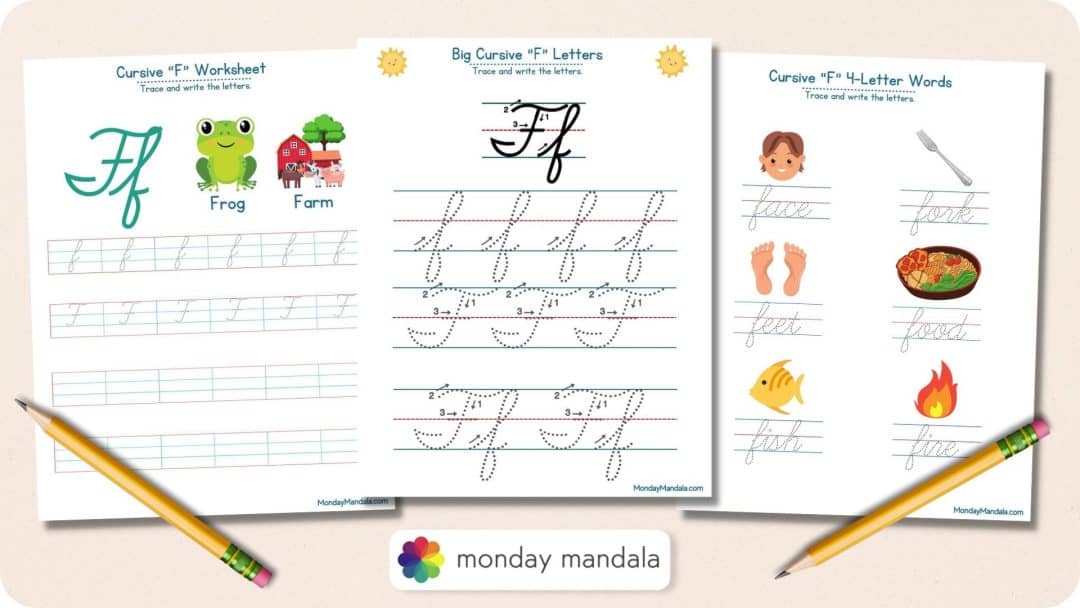 10 Cursive F Worksheets (Free Letter Writing Printables) 10 Cursive F Worksheets (Free Letter Writing Printables)