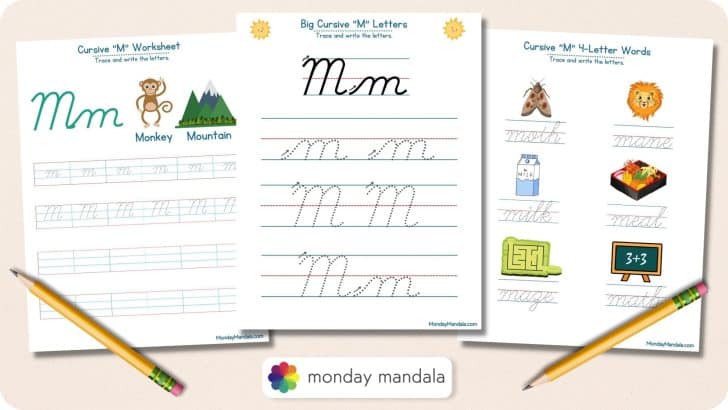 10 Cursive M Worksheets Free Letter Writing Printables