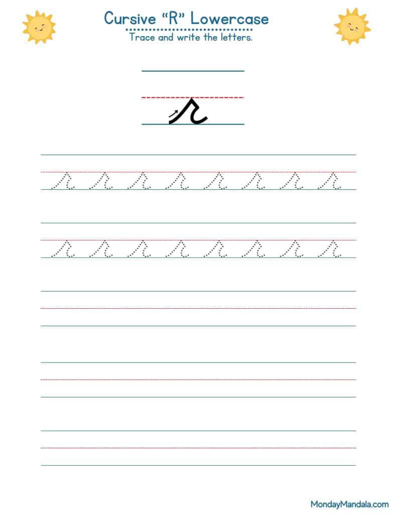 10 Cursive R Worksheets Free Letter Writing Printables 