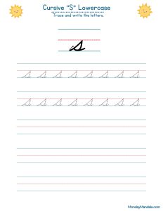 10 Cursive S Worksheets (Free Letter Writing Printables)