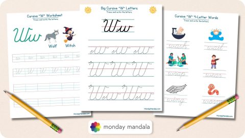 10 Cursive W Worksheets (Free Letter Writing Printables)