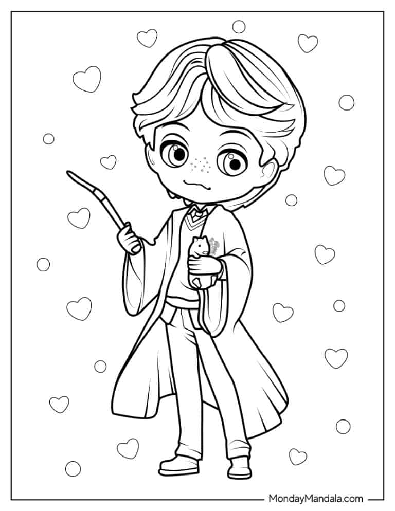 44 Harry Potter Coloring Pages (Free PDF Printables)