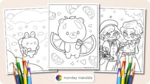 70 Cute Coloring Pages (Free PDF Printables)