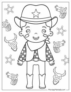 20 Cowboy Coloring Pages (Free PDF Printables)