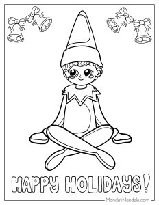 30 Elf Coloring Pages (Free PDF PRintables)