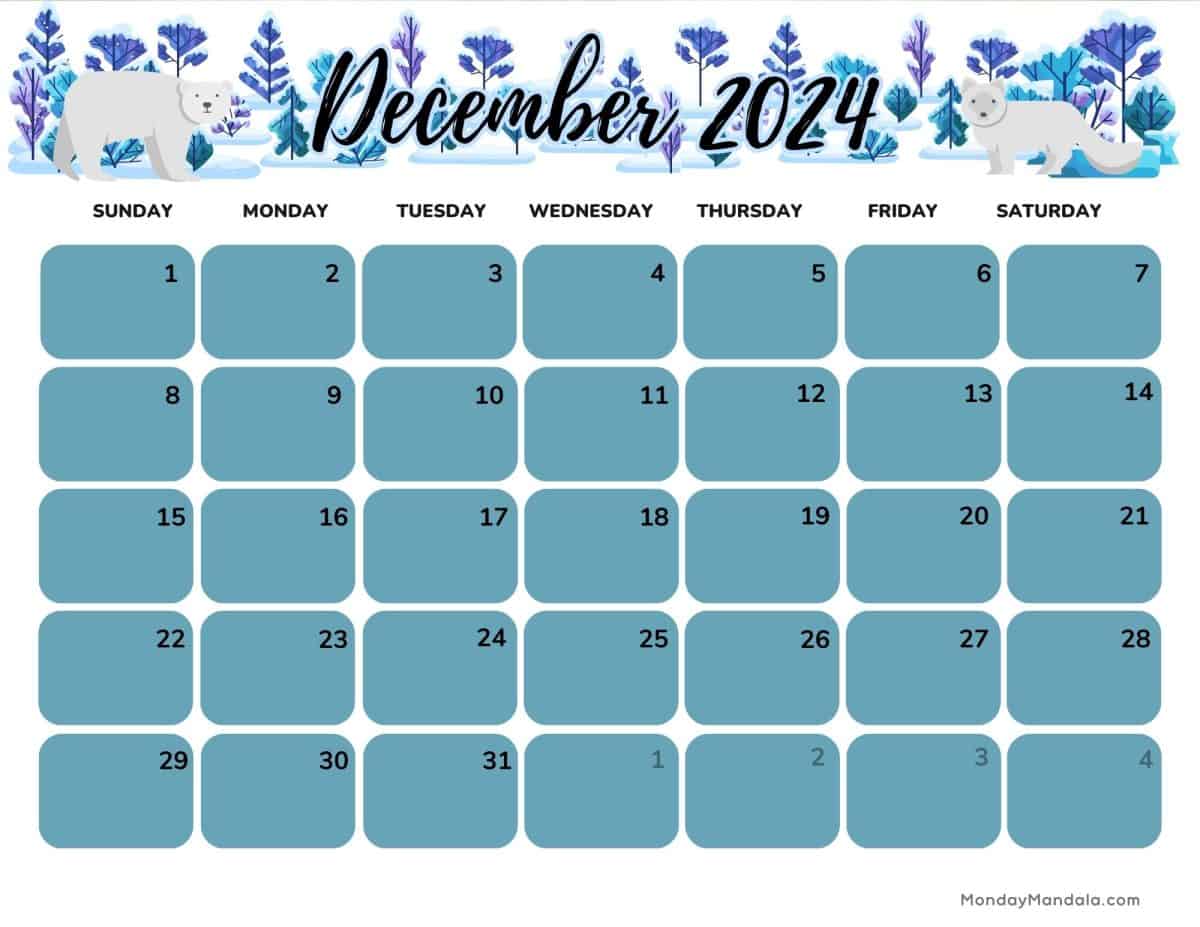 December 2024 Calendars (52 Free PDF Printables)