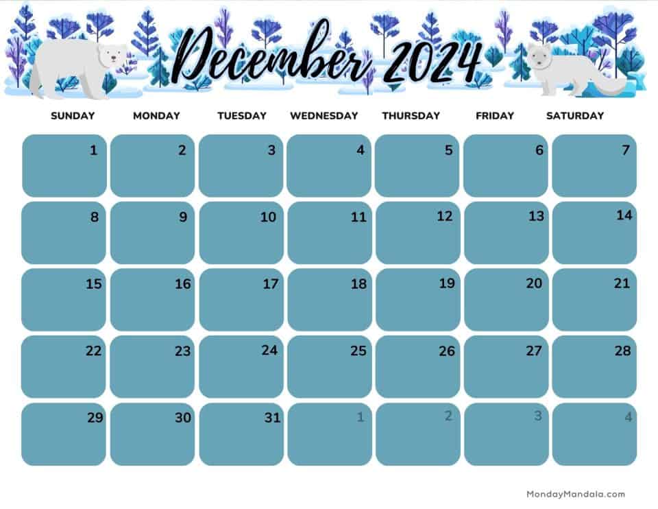 December 2024 Calendars (52 Free PDF Printables)