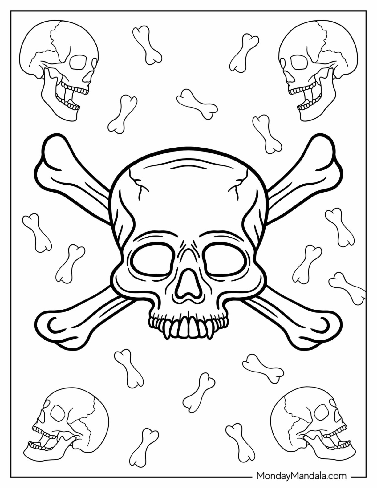 30 Skeleton Coloring Pages Free PDF Printables 30 Skeleton Coloring Pages Free PDF Printables