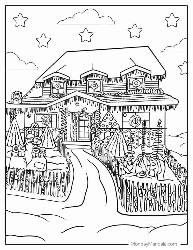 31 Christmas Lights Coloring Pages (Free PDF Printables)