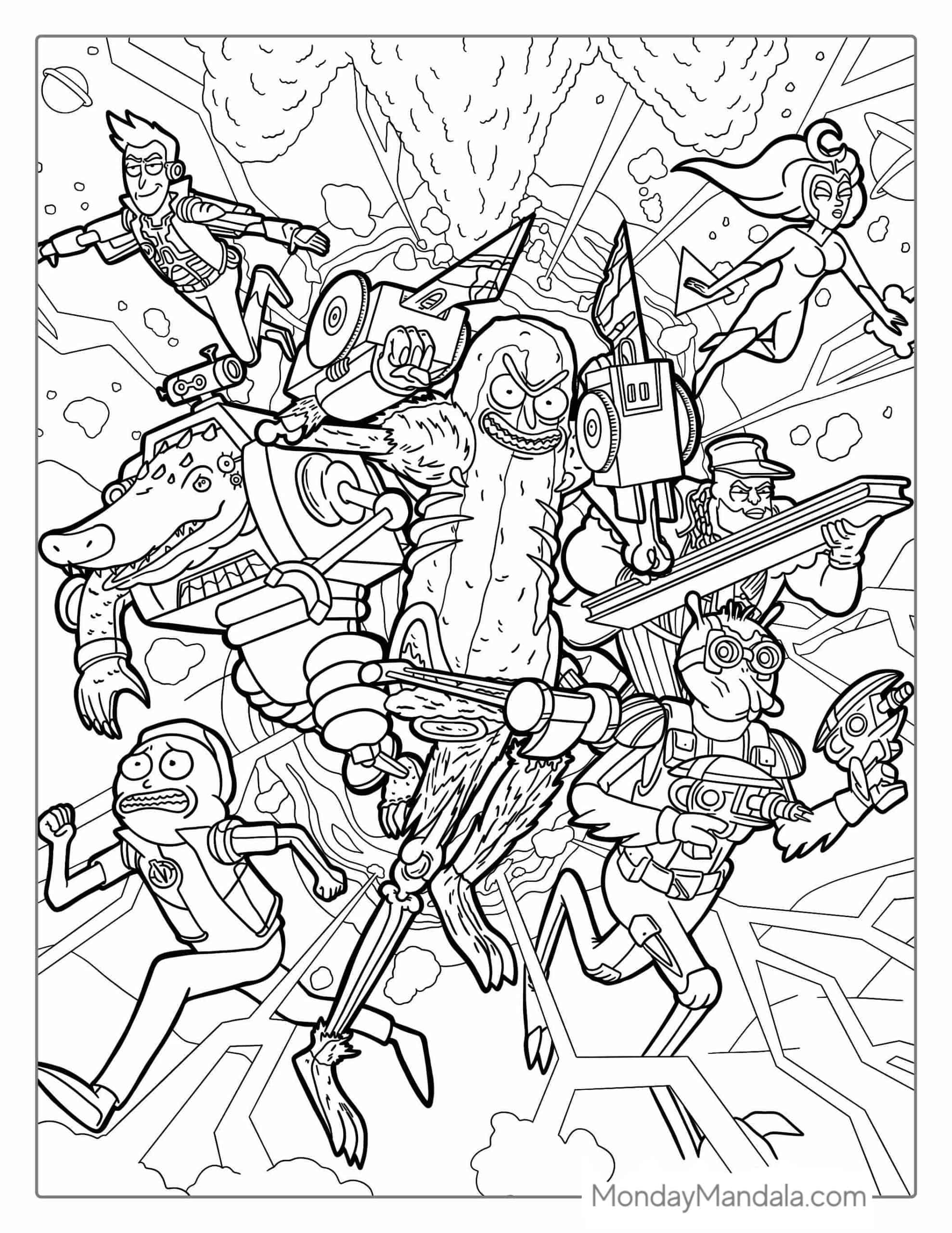 20 Rick and Morty Coloring Pages (Free PDF Printables)