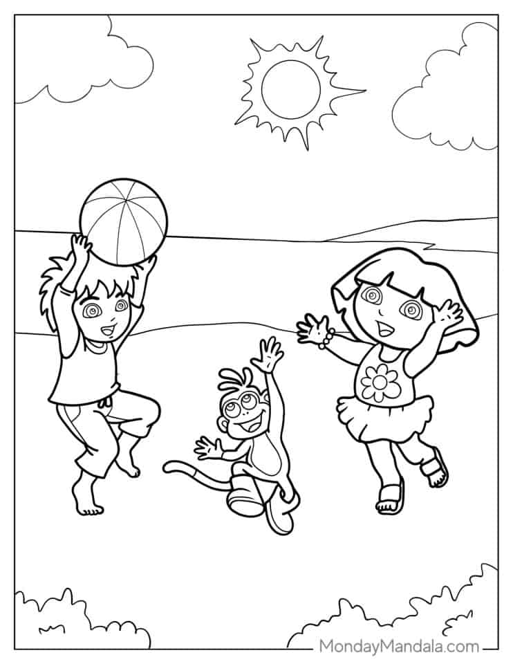 36 Dora The Explorer Coloring Pages (Free PDF Printables)
