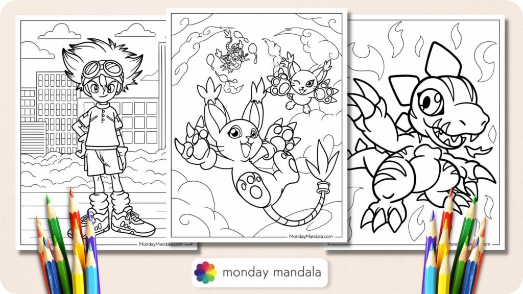 22 Digimon Coloring Pages (Free PDF Printables)