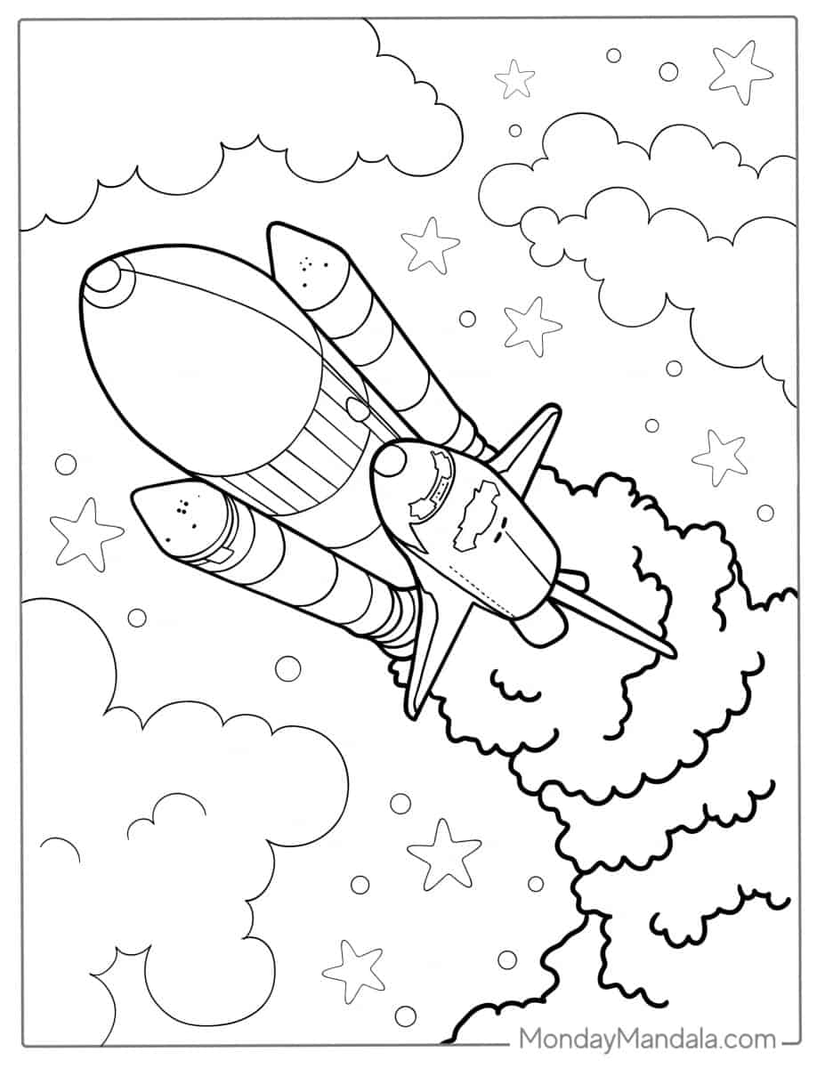 33 Rocket Coloring Pages (Free PDF Printables)