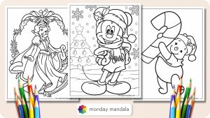 24 Disney Christmas Coloring Pages (Free PDF Printables)
