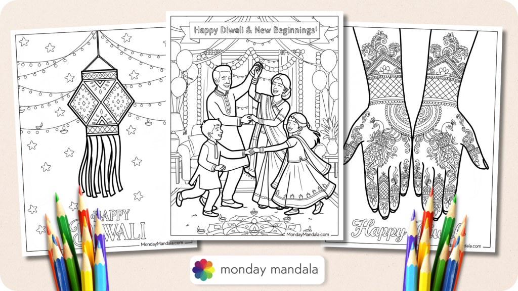 20 Diwali Coloring Pages (Free PDF Printables)