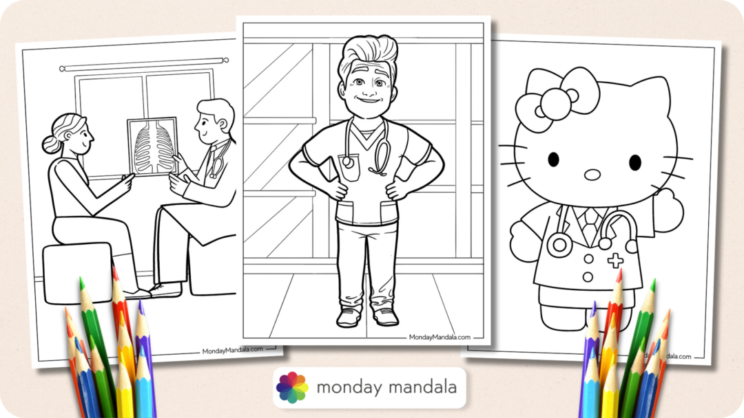 23 Doctor & Nurse Coloring Pages (Free PDF Printables)