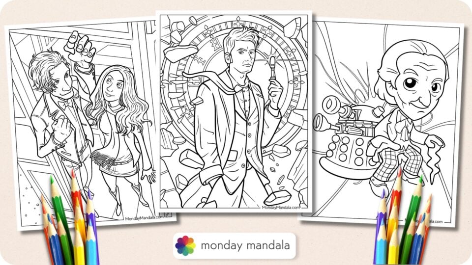 20 Doctor Who Coloring Pages (Free PDF Printables)