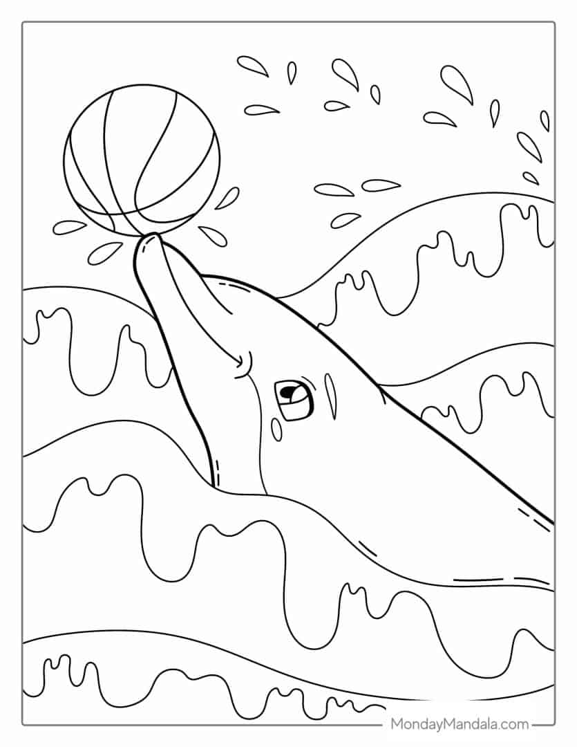 34 Dolphin Coloring Pages (Free PDF Printables)