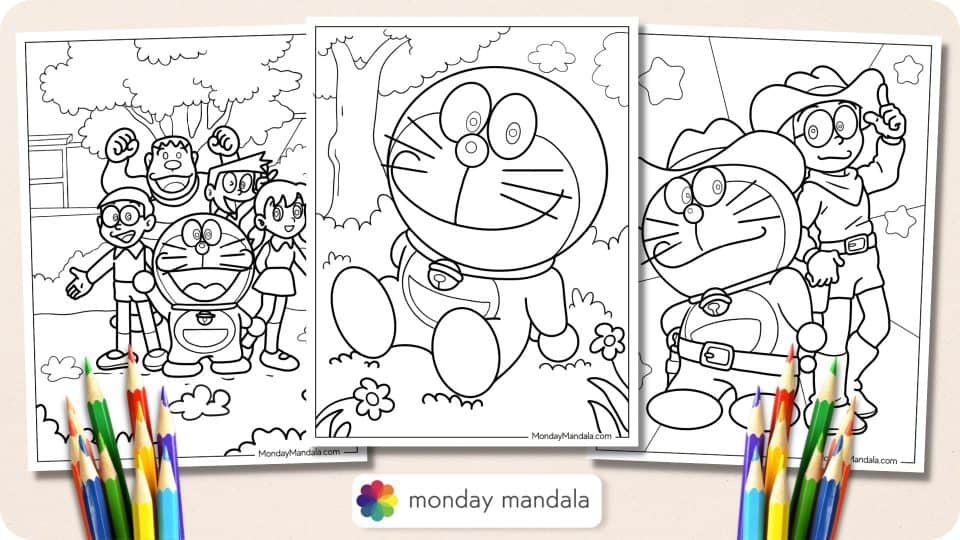20 Doraemon Coloring Pages (Free PDF Printables)