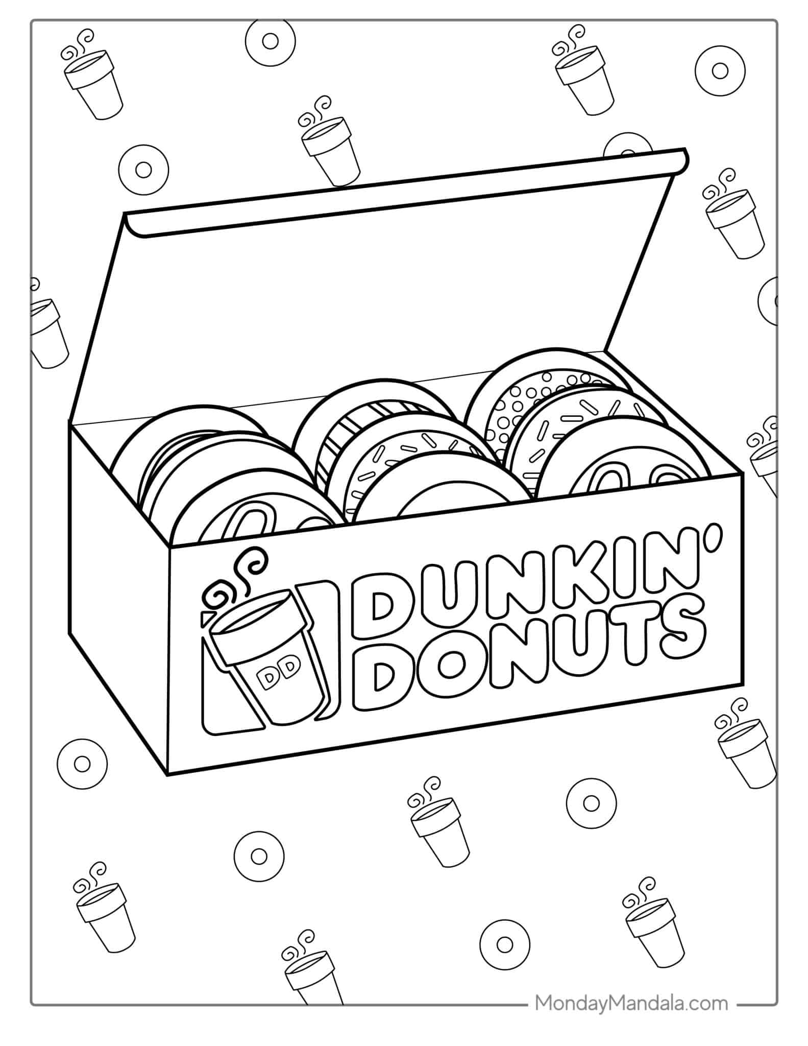 31 Donut Coloring Pages (Free PDF Printables)