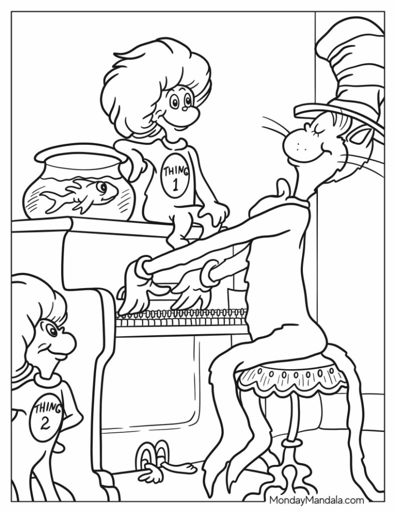 One Fish Two Fish Coloring Page Dr Seuss Fish Coloring Page One