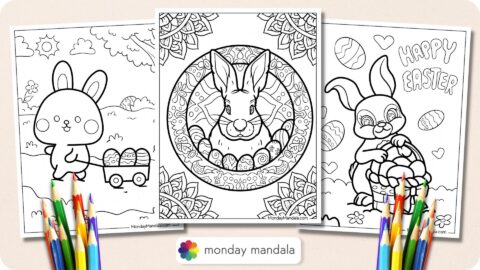41 Easter Bunny Coloring Pages (Free PDF Printables)